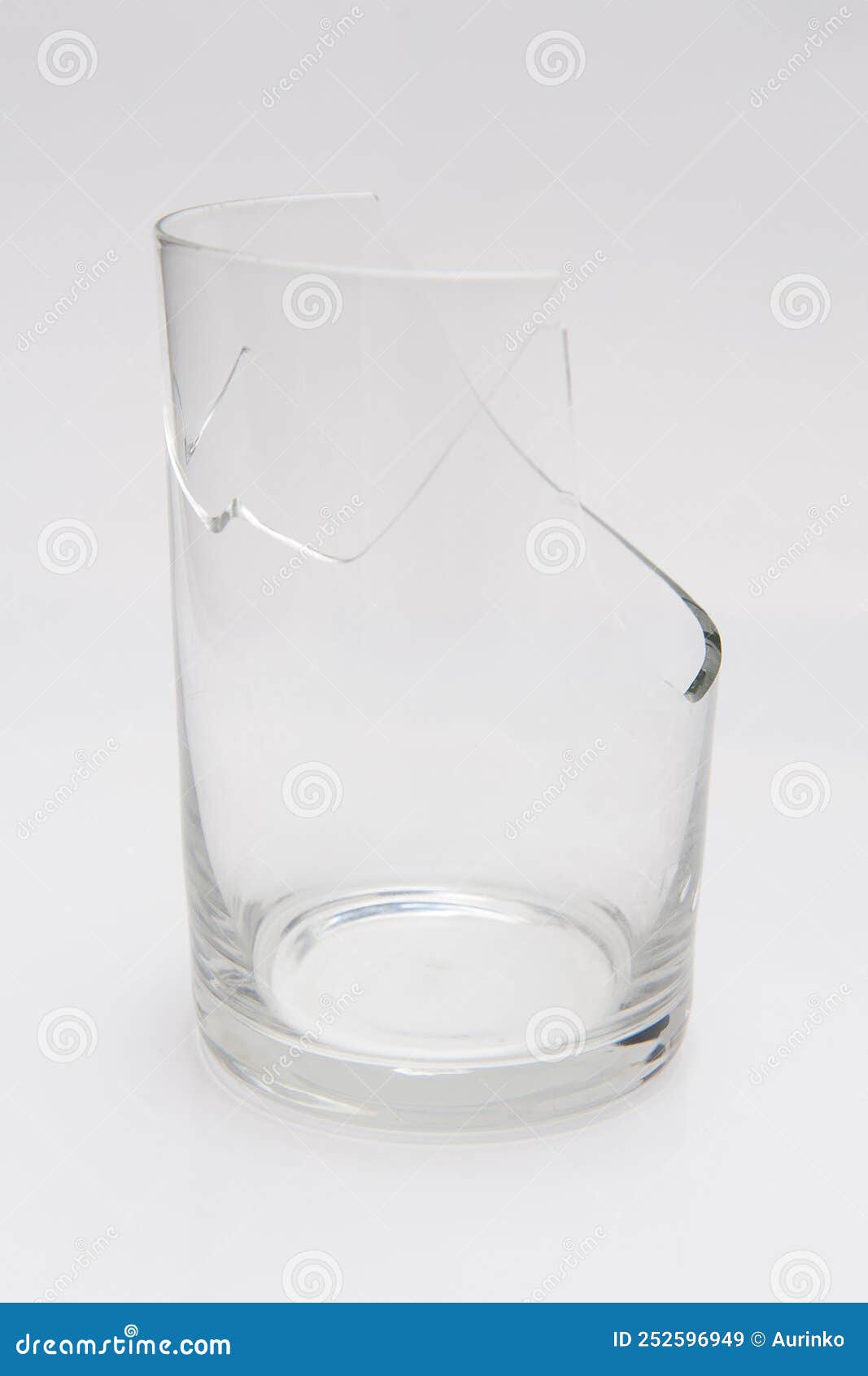 Single empty broken glass stock image. Image of aggressive - 252596949