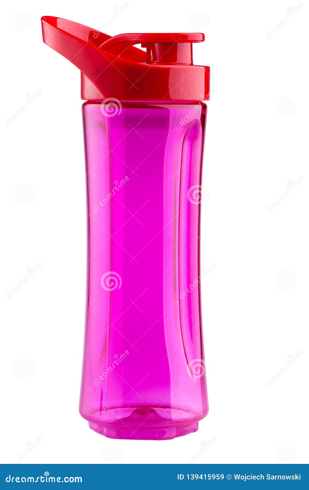 Single Empty Shake Bottle on White Background Stock Image - Image of ...