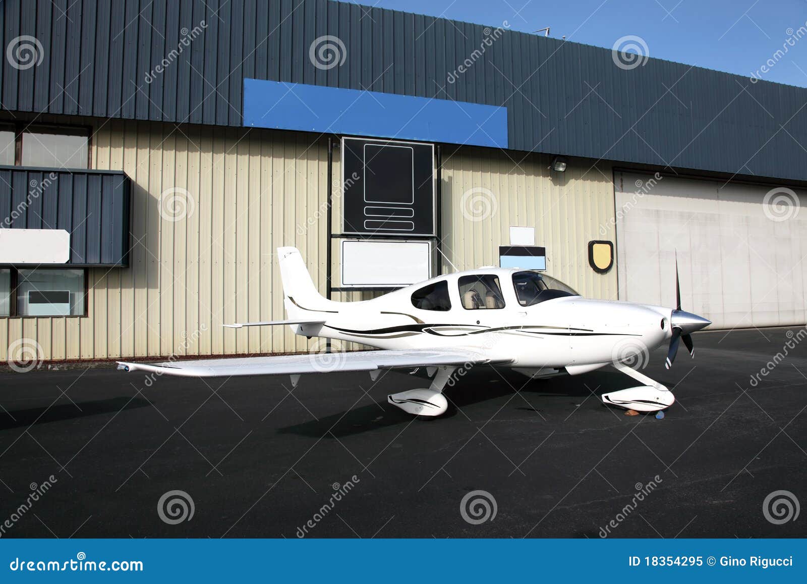Single engine aircraft. stock image. Image of single - 18354295