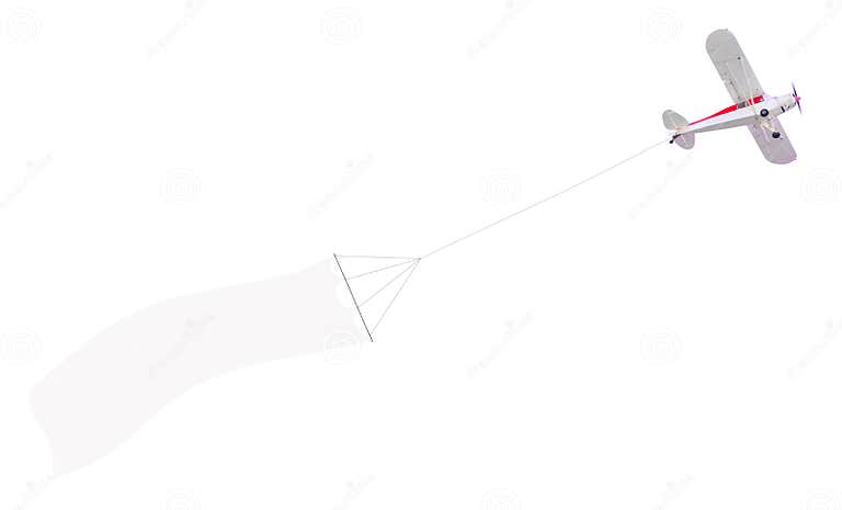 Single Engine Plane with Banner Stock Image - Image of inflight ...