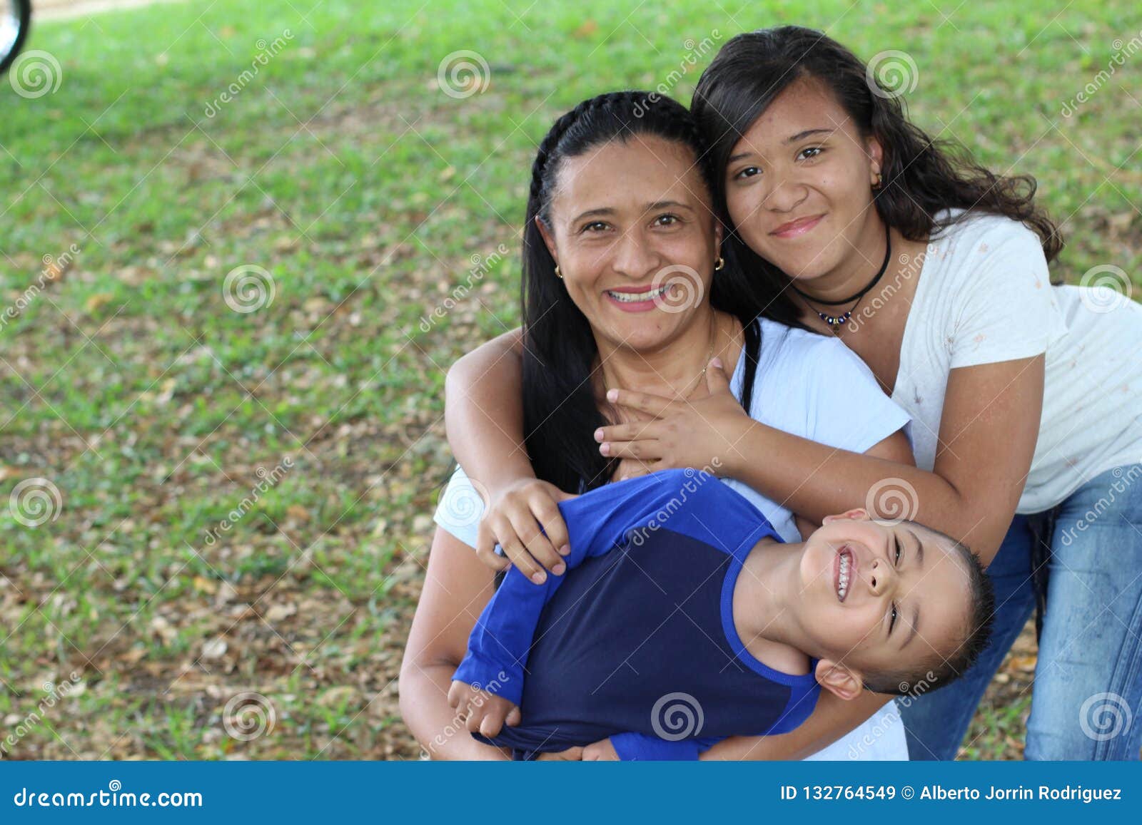 Single Ethnic Mother with Two Kids Stock Image - Image of african ...