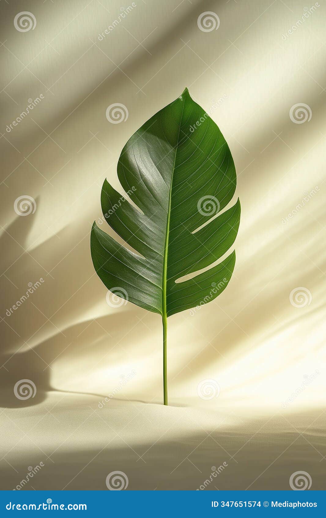 Single Exotic Plant Leaf in Sunlight Stock Photo - Image of environment ...