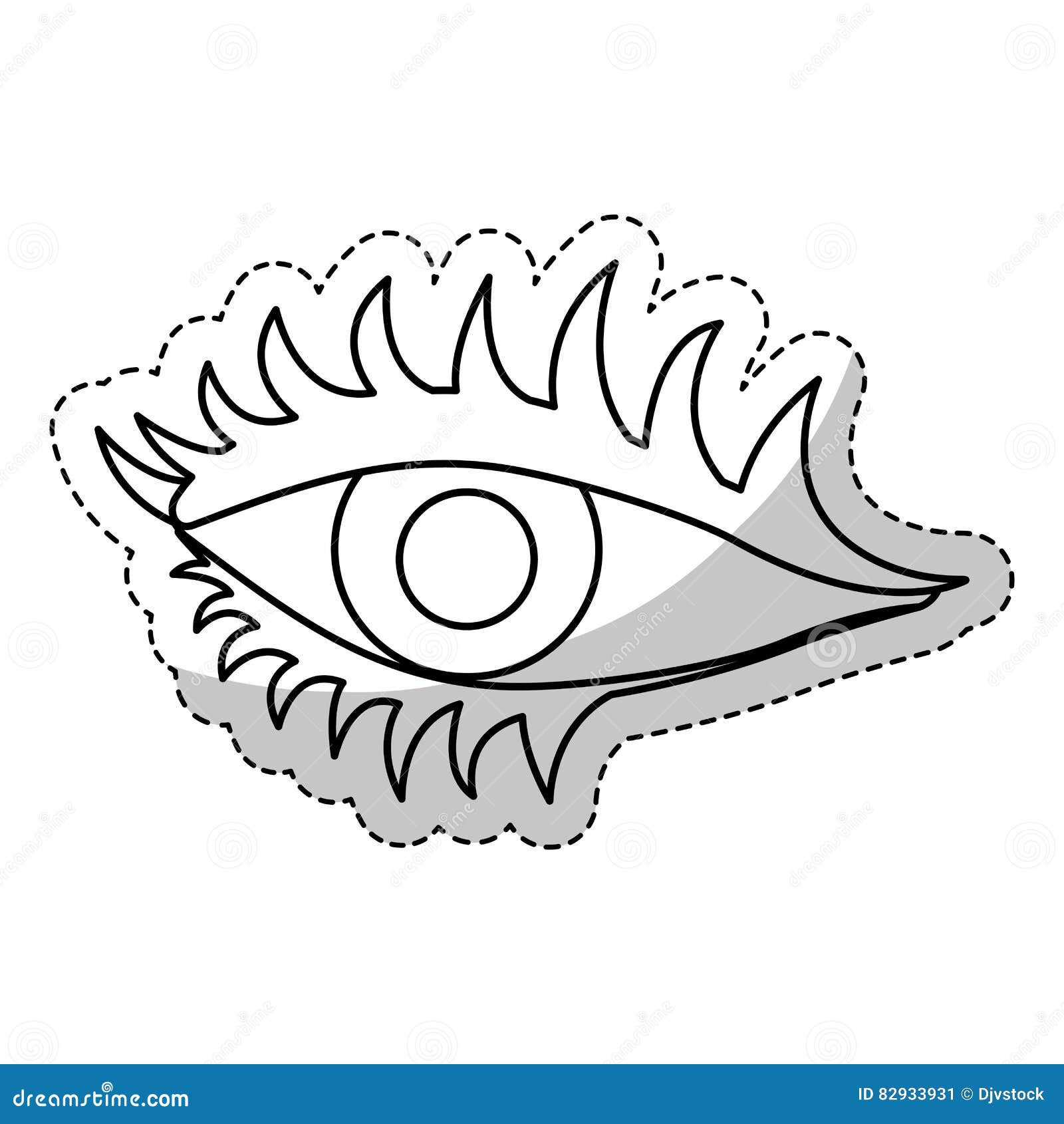Single eye icon image stock illustration. Illustration of sign - 82933931