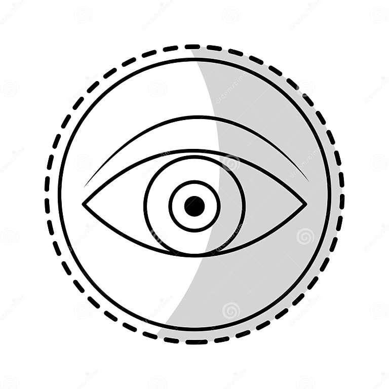 Single eye icon image stock illustration. Illustration of searching ...