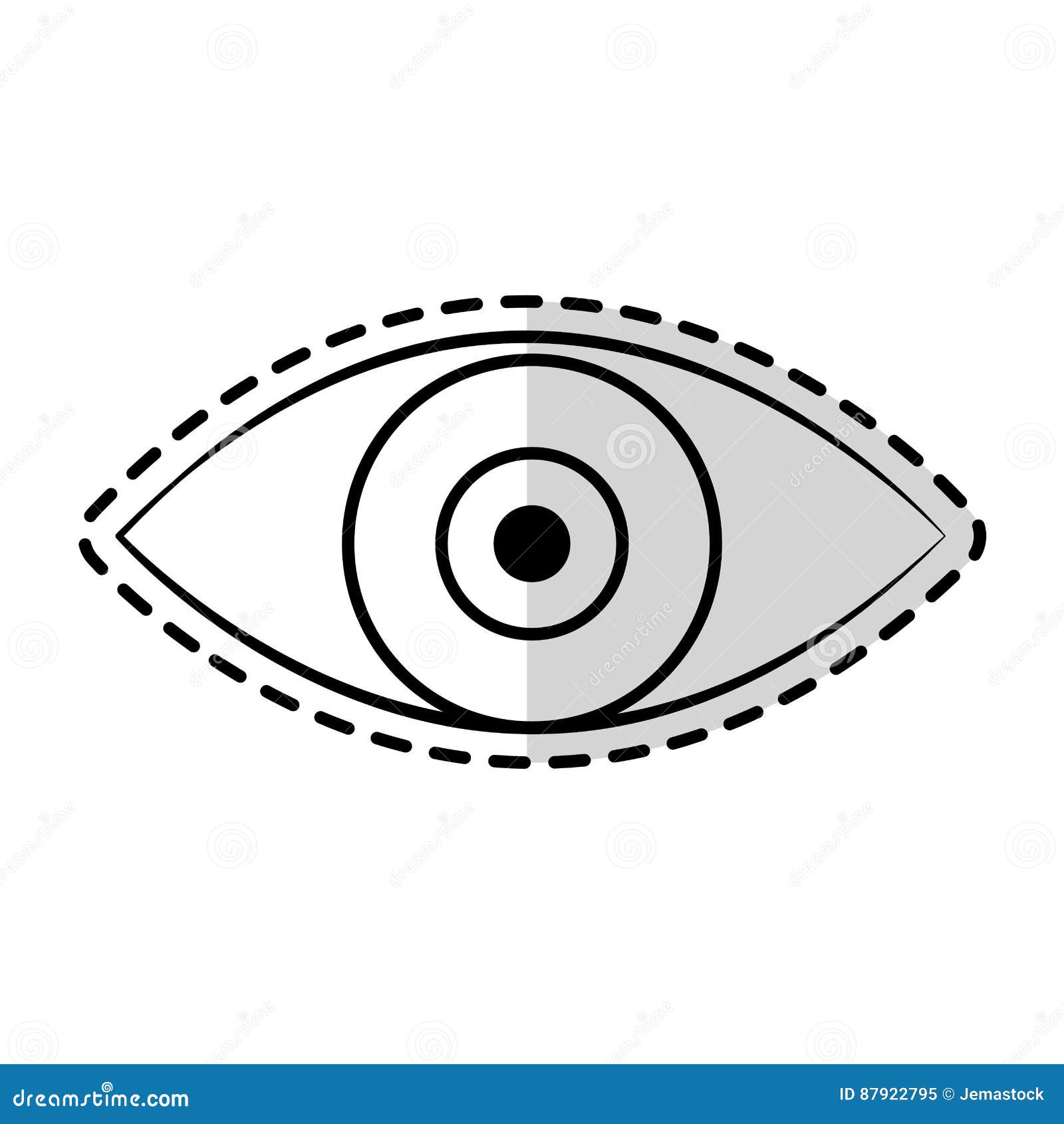 Single eye icon image stock illustration. Illustration of eyelashes ...