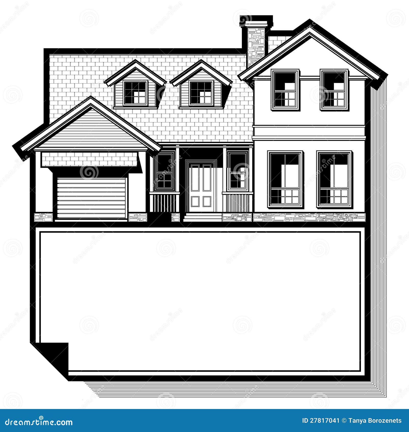 Single family house stock vector. Illustration of doodle - 27817041