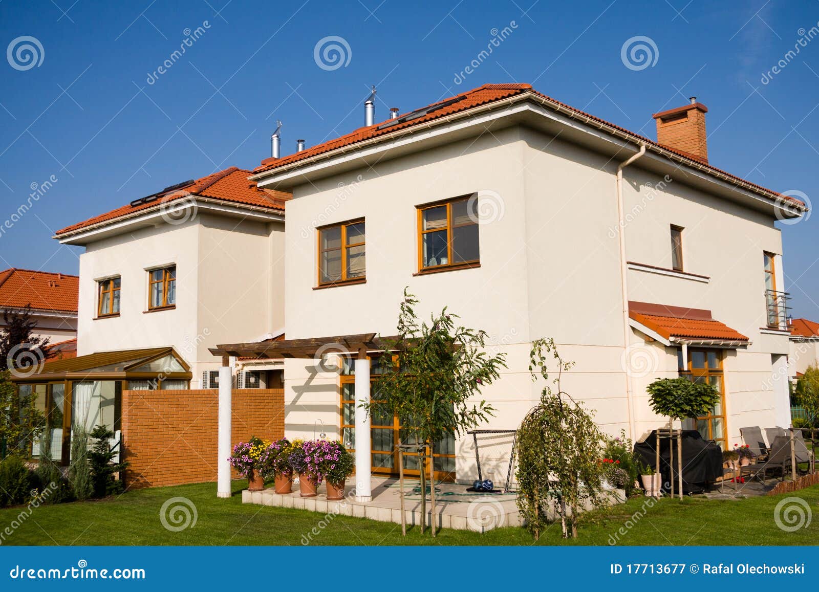 Single Family House in Bright Color Stock Image - Image of bright ...