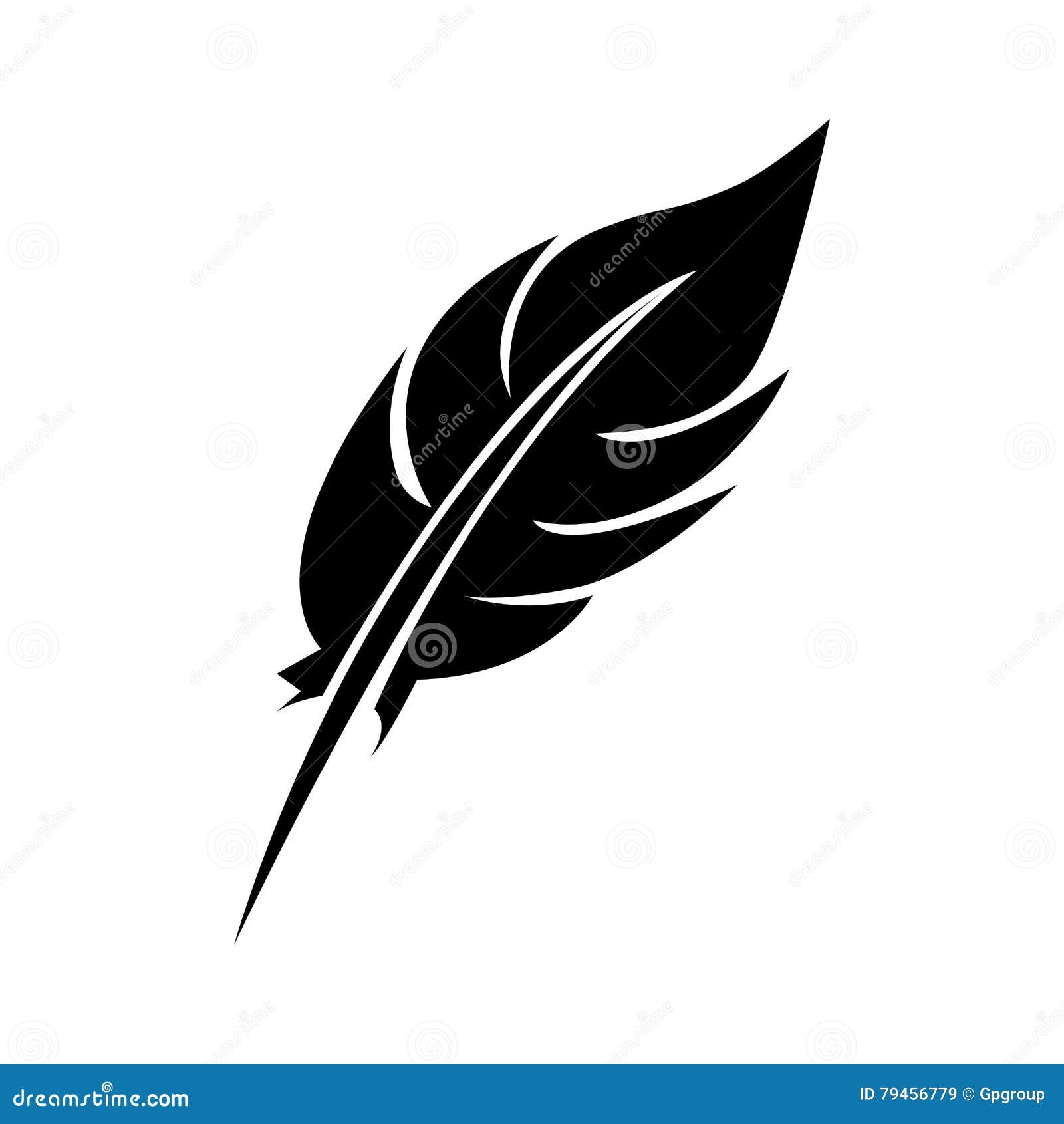 Single feather icon image stock vector. Illustration of decorative ...