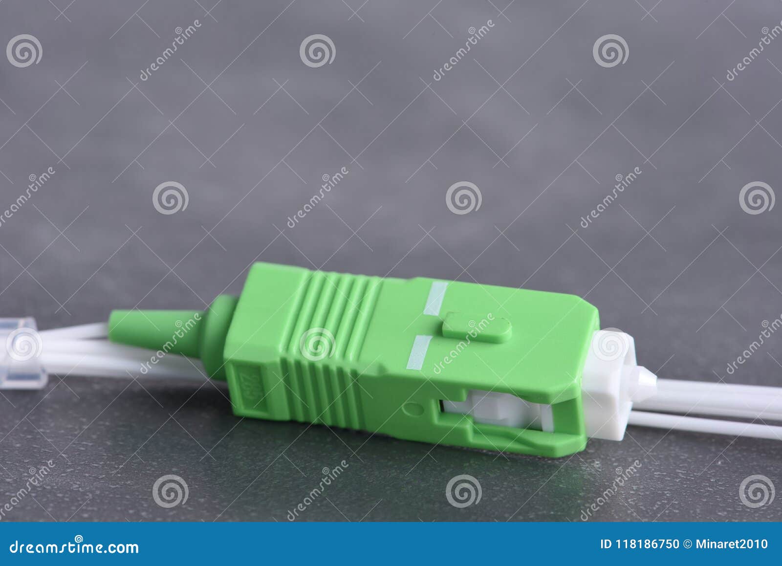Fiber Optic Cable with Connector Stock Photo - Image of optic, computer ...