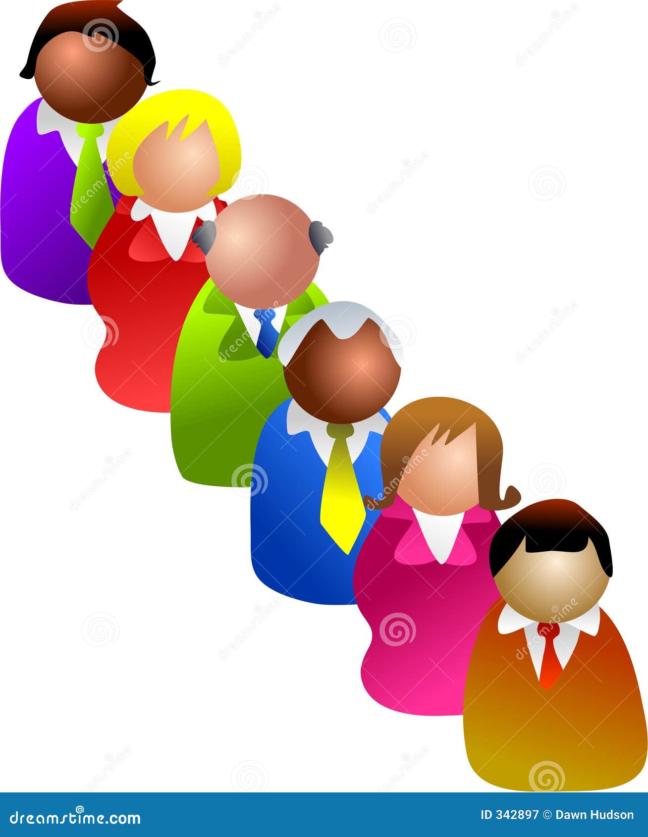 Single file stock vector. Illustration of diversity, connection - 342897