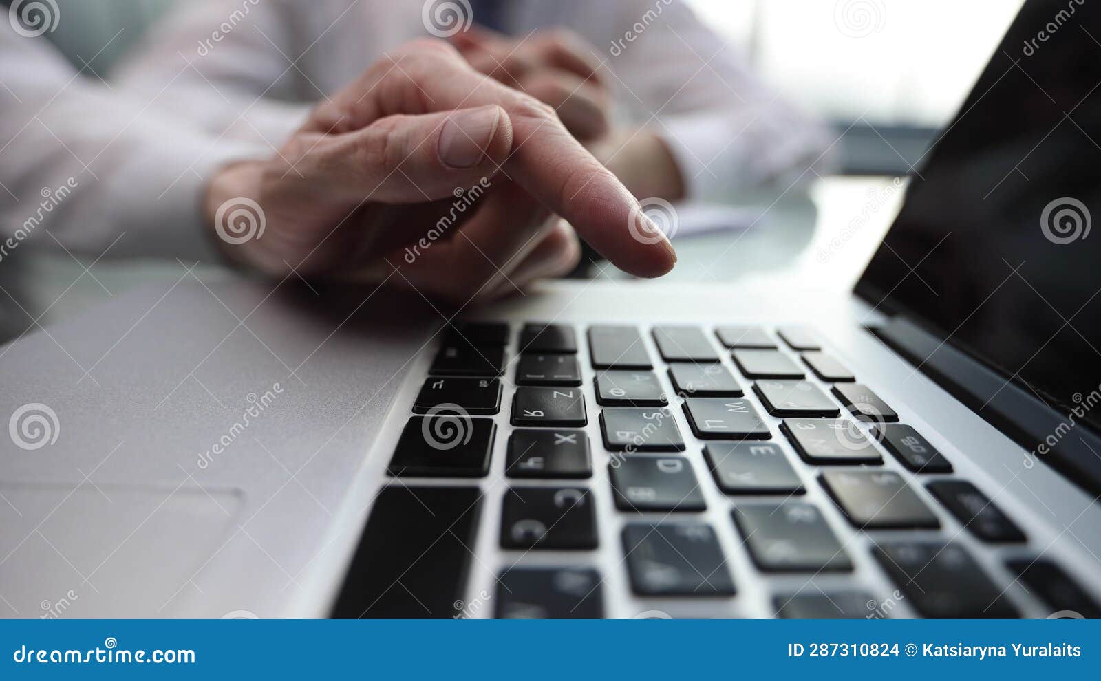 Male Hands or Men Office Worker Typing on the Keyboard Stock Photo ...