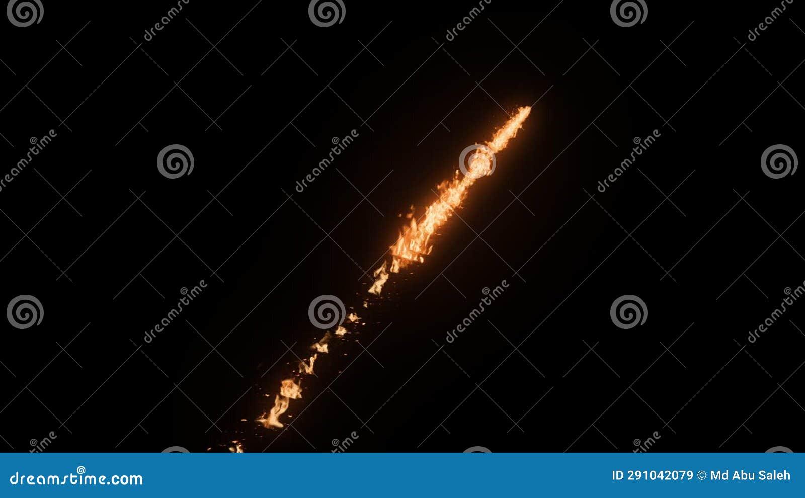 Single Fire Trail. Burning Trail. Fire Trail on Road Stock Video ...