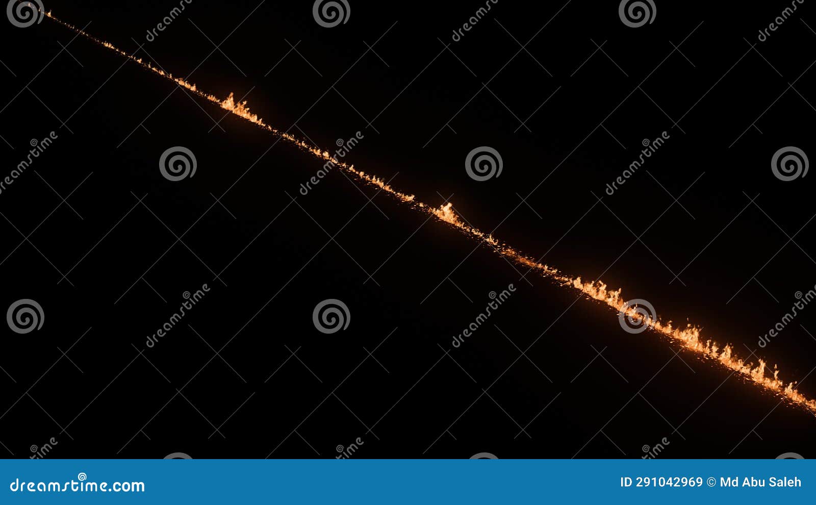 Single Fire Trail. Burning Trail. Fire Trail on Road Stock Video ...