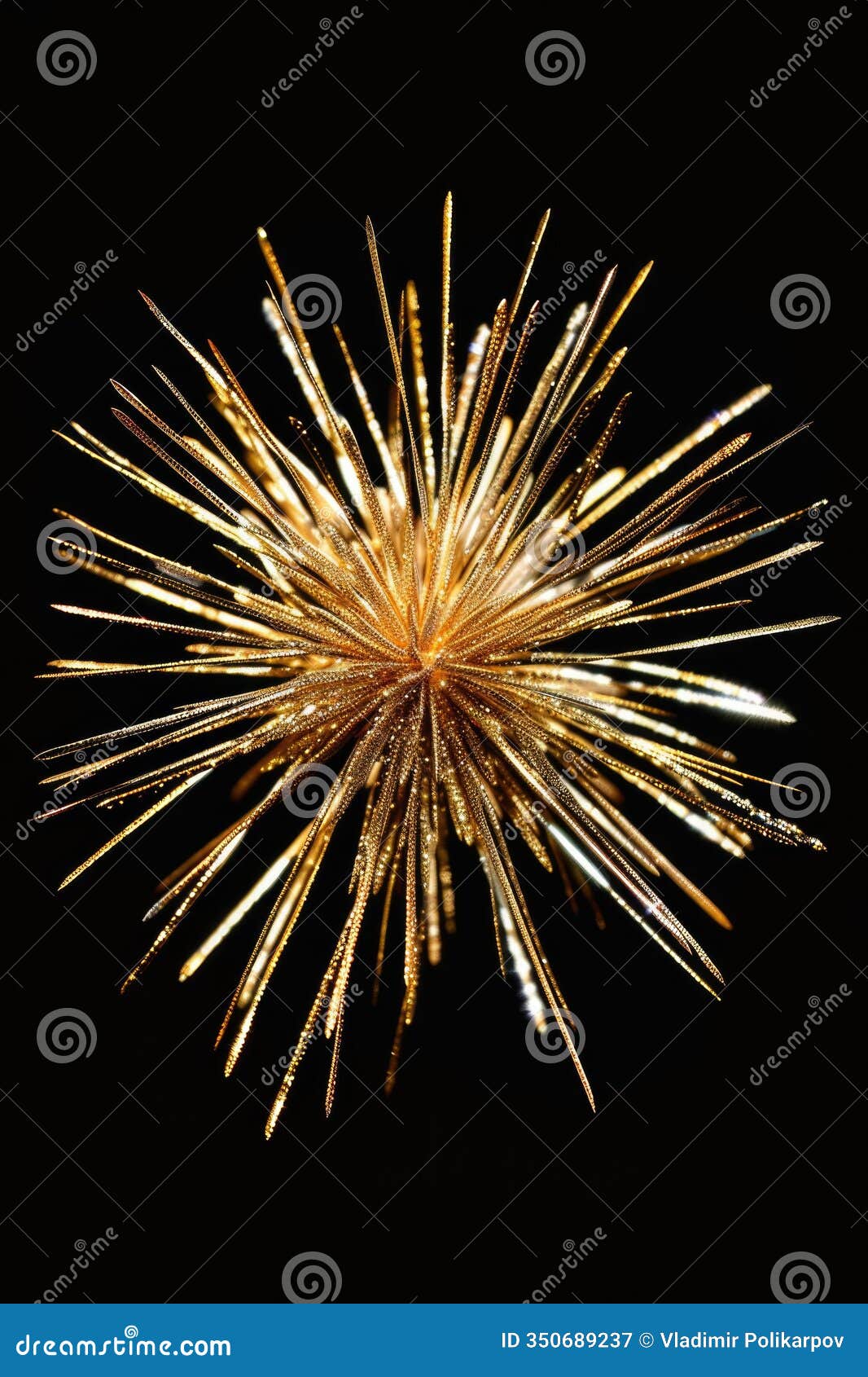 A Single Firework Explodes in the Night Sky Against a Dark Background ...