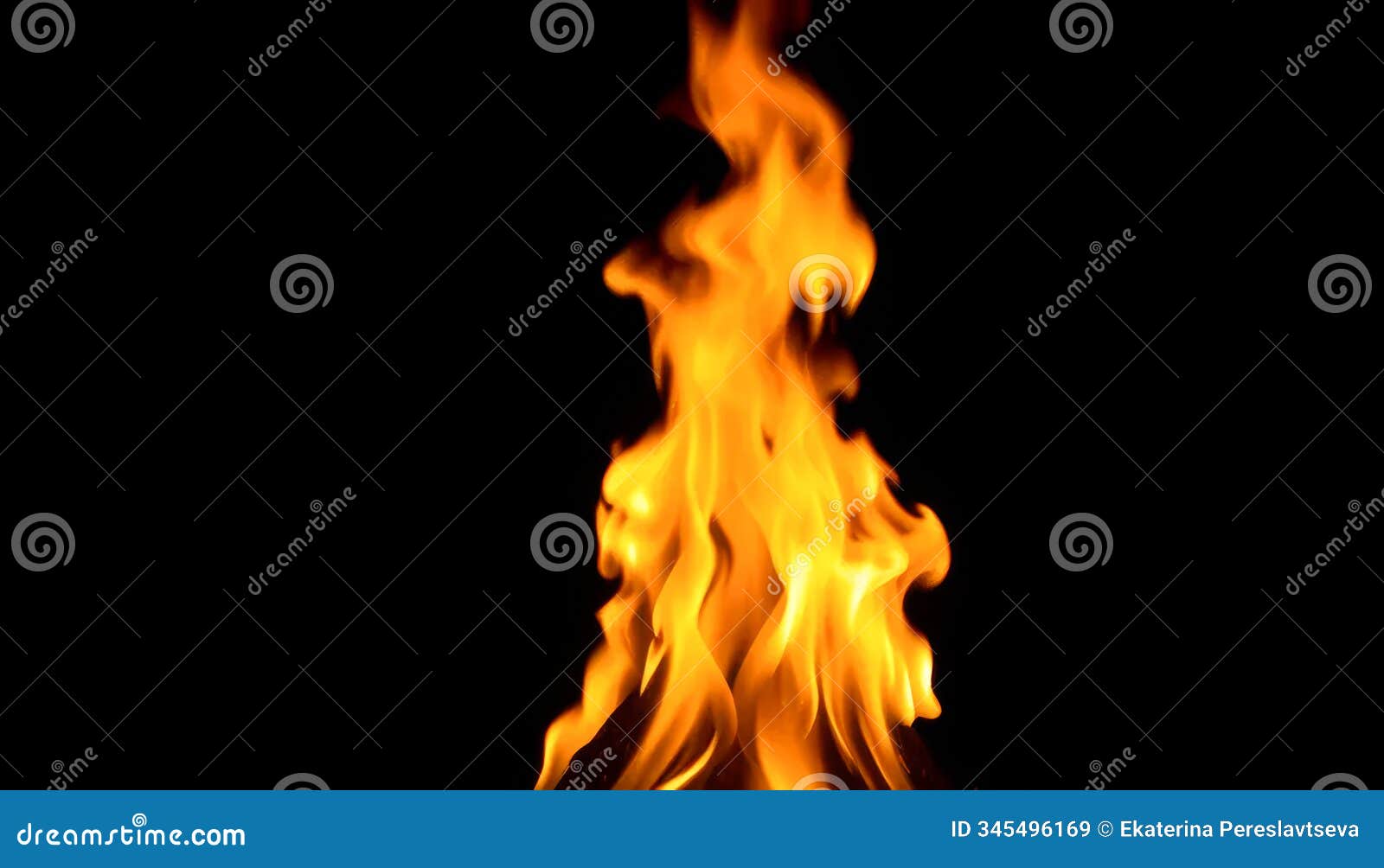 Single Flame of Fire is the only Thing Visible in the Image Stock ...