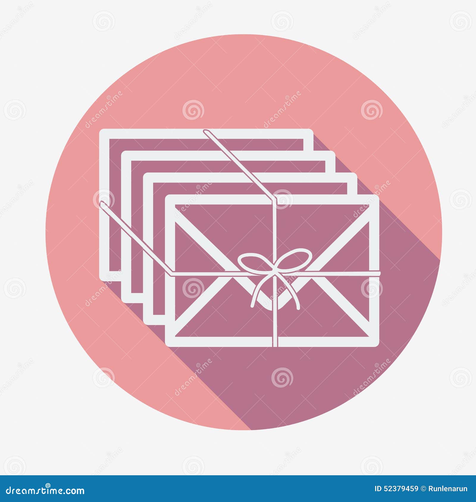 Single Flat Mail Icon with Long Shadow. Vector Stock Vector ...