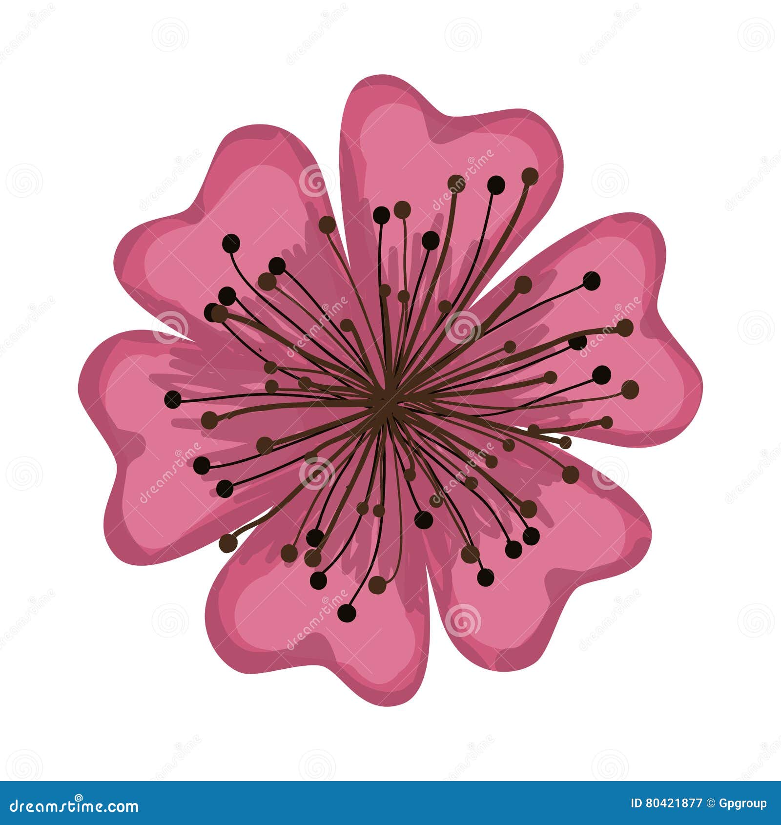 Single flower icon image stock vector. Illustration of beauty - 80421877