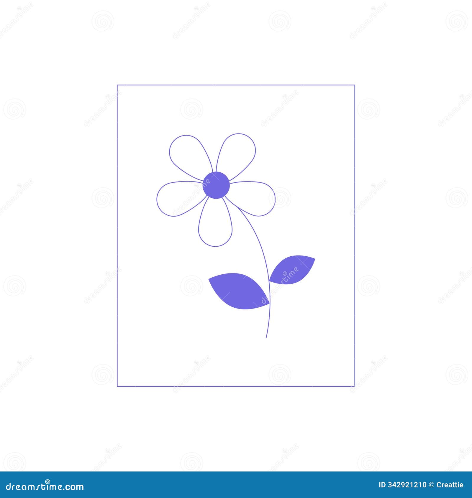 Single Flower Illustration in Flat Vector Symbolizing Simplicity ...