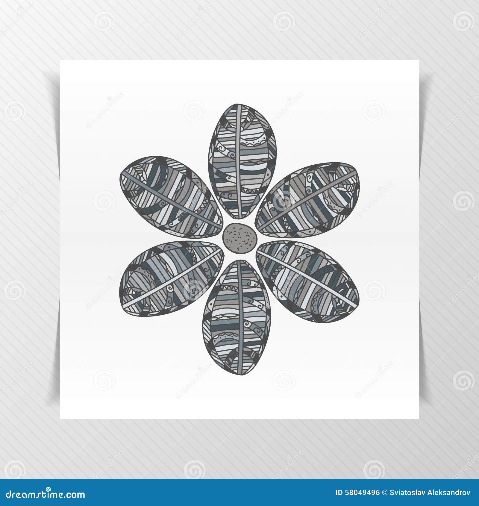 Single Flower Pattern stock vector. Illustration of design - 58049496