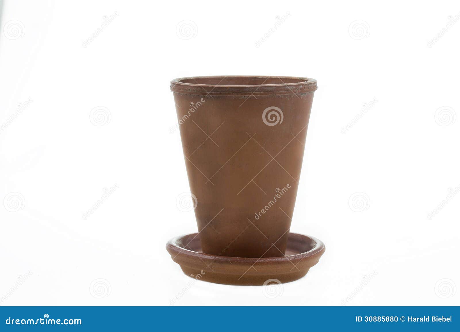 Single flower pot stock photo. Image of isolated, earthenware - 30885880