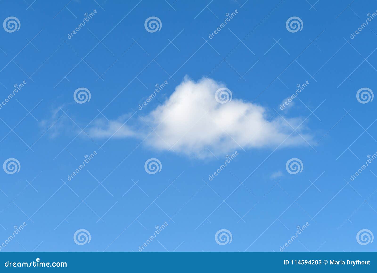 Little White Cloud in Blue Sky Stock Image - Image of fluffy, nature ...