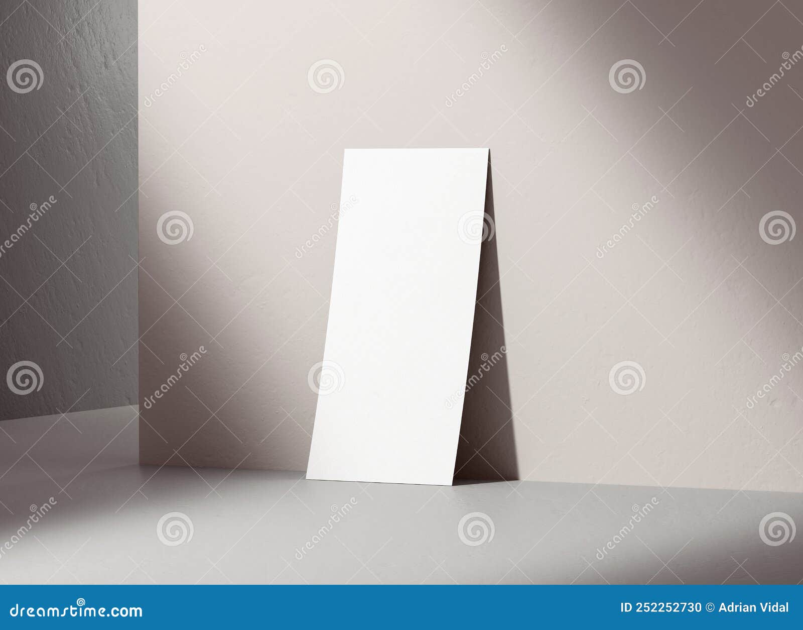 Single Flyer Mockup Blank Paper Leaning On A Concrete Wall For Design ...