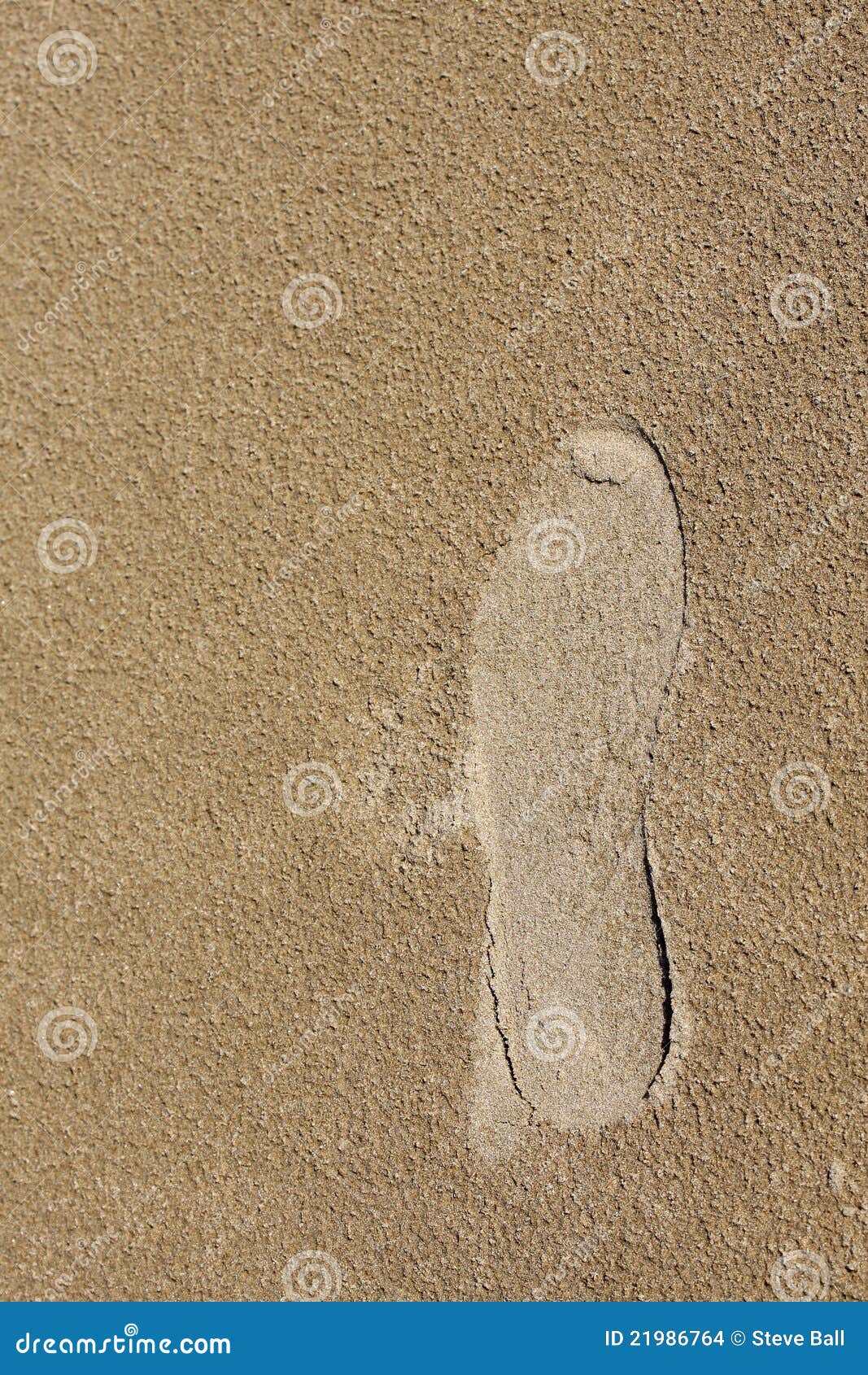 Single footprint in sand stock photo. Image of foot, upright - 21986764