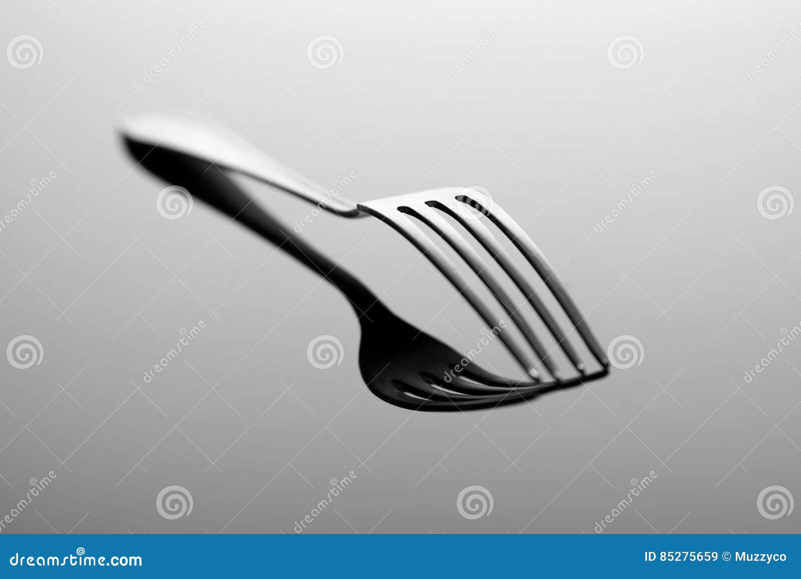 Single fork on the table stock image. Image of symbol - 85275659