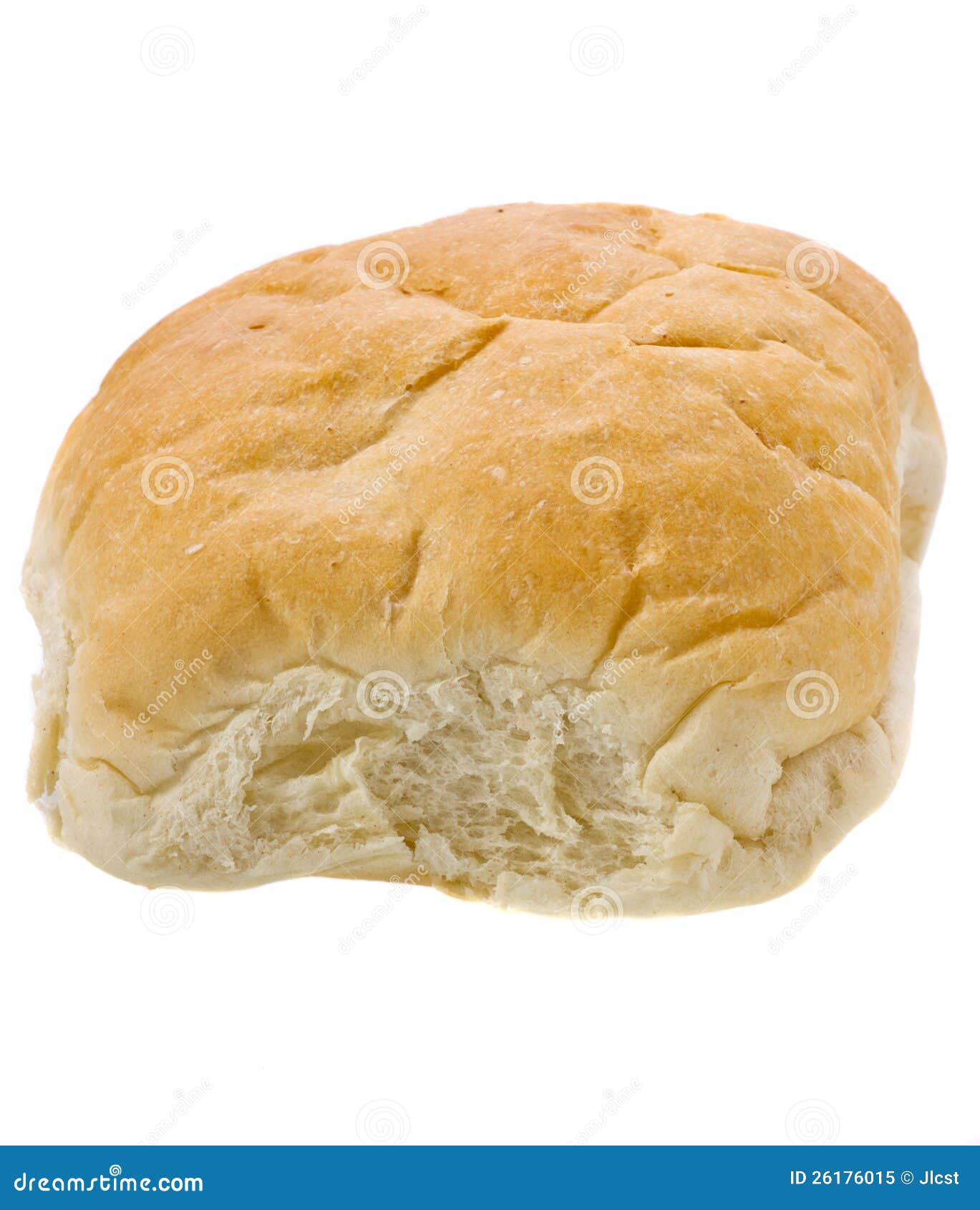 Single Fresh Bun Isolated on White. Stock Image - Image of tasty ...
