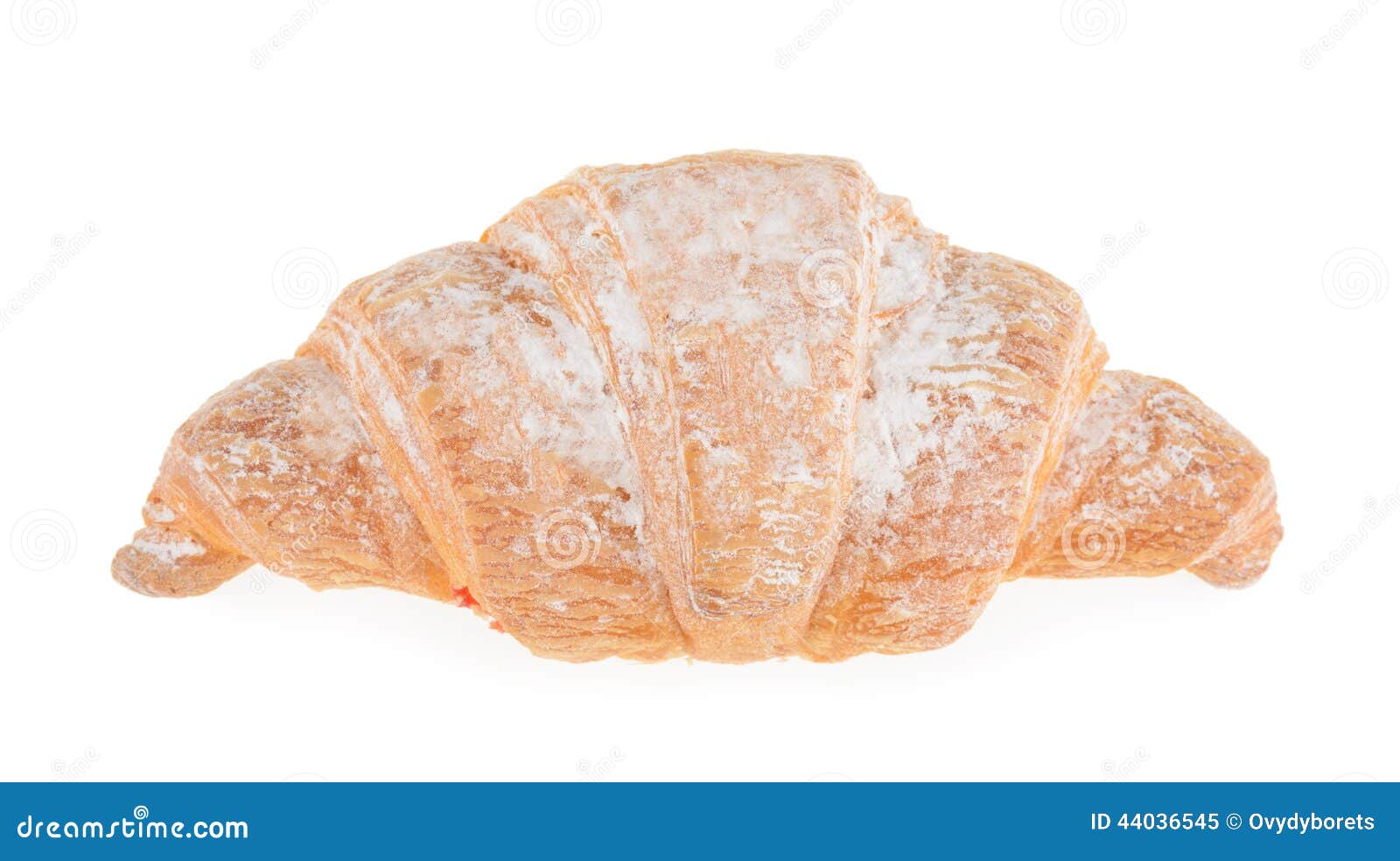 Single Fresh Croissant Isolated on White Stock Image - Image of ...