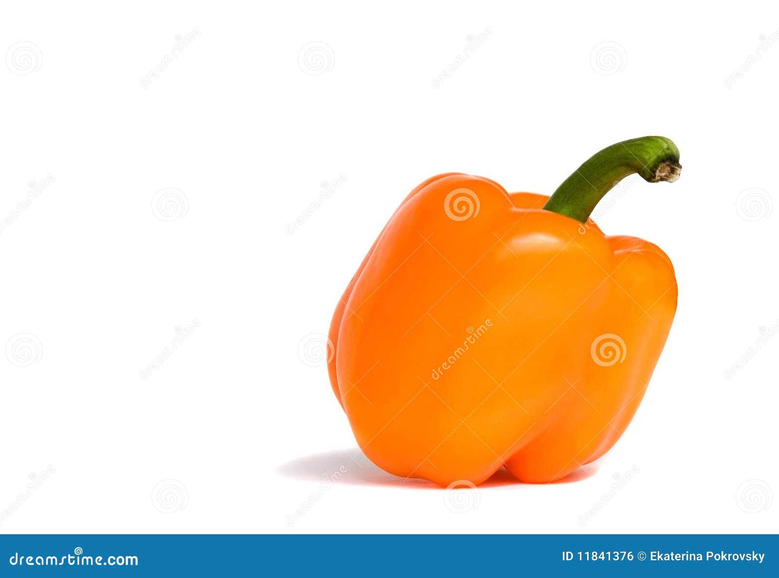 Single Fresh Orange Paprika Stock Photo - Image of orange, vegetable ...