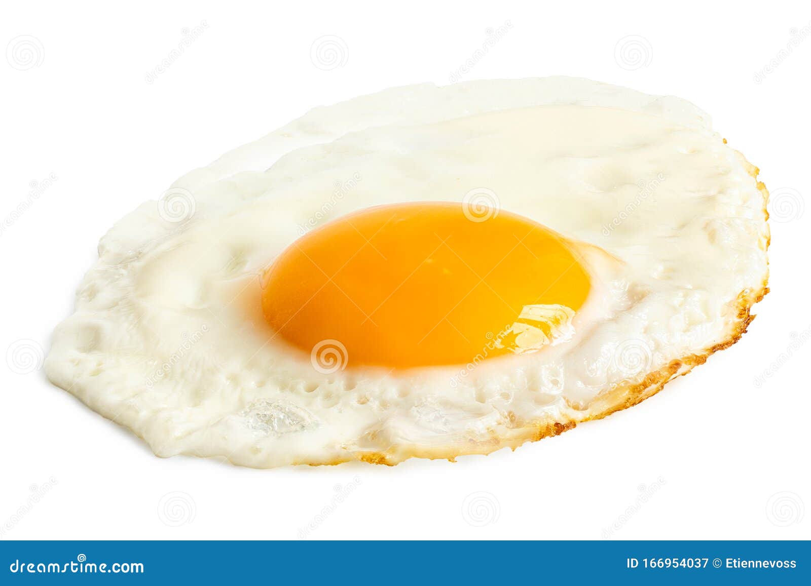 Single fried egg stock image. Image of edges, crispy - 166954037