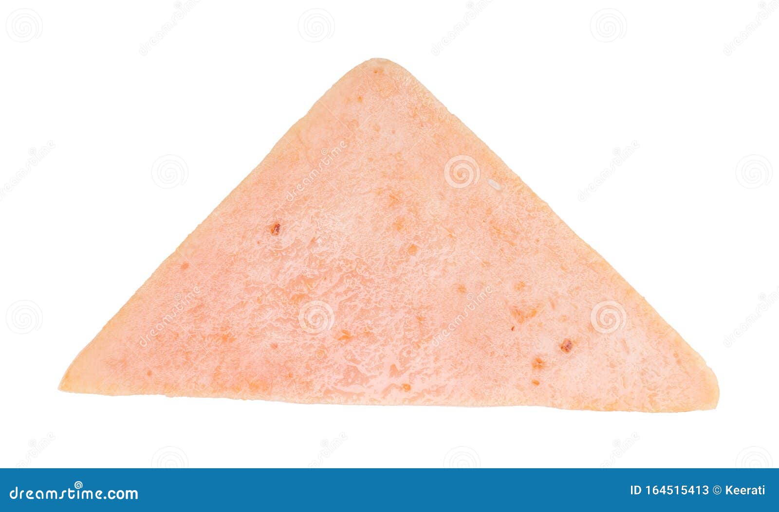 Single fried sliced ham stock image. Image of food, white - 164515413