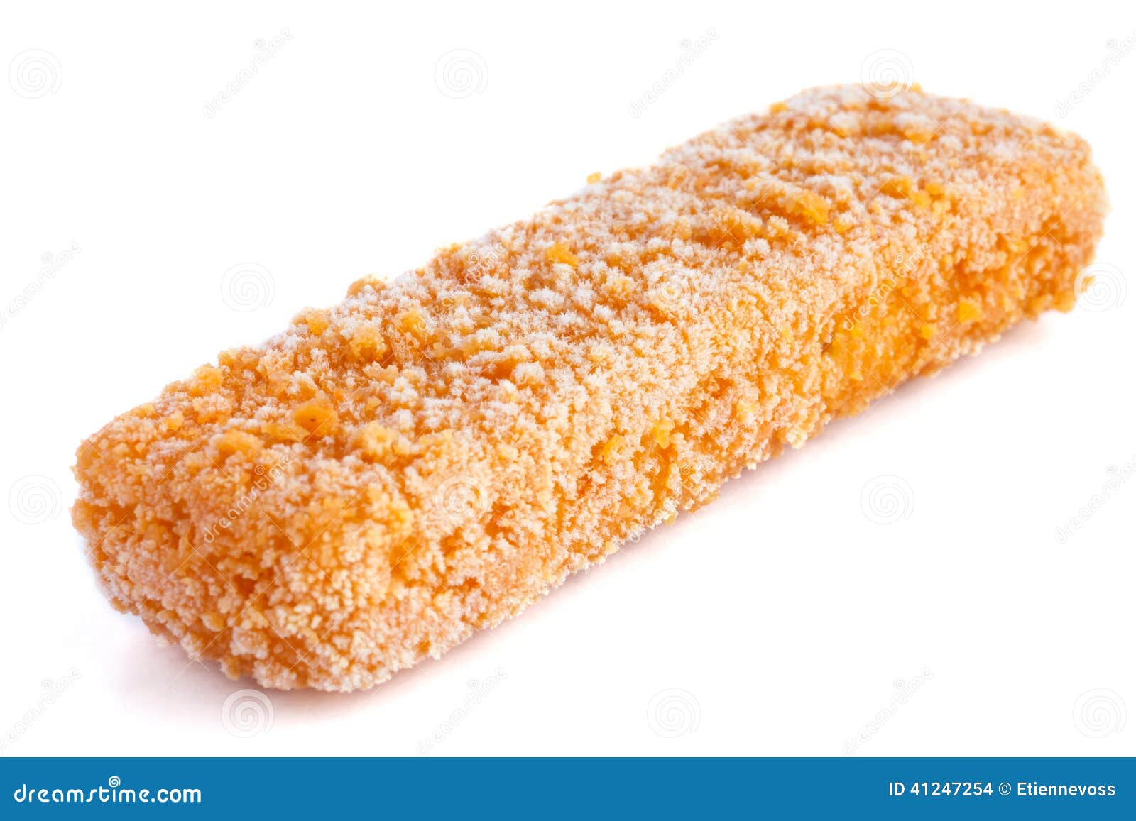 Single Frozen Bread Crumbed Fish Finger Stock Photo - Image of finger ...