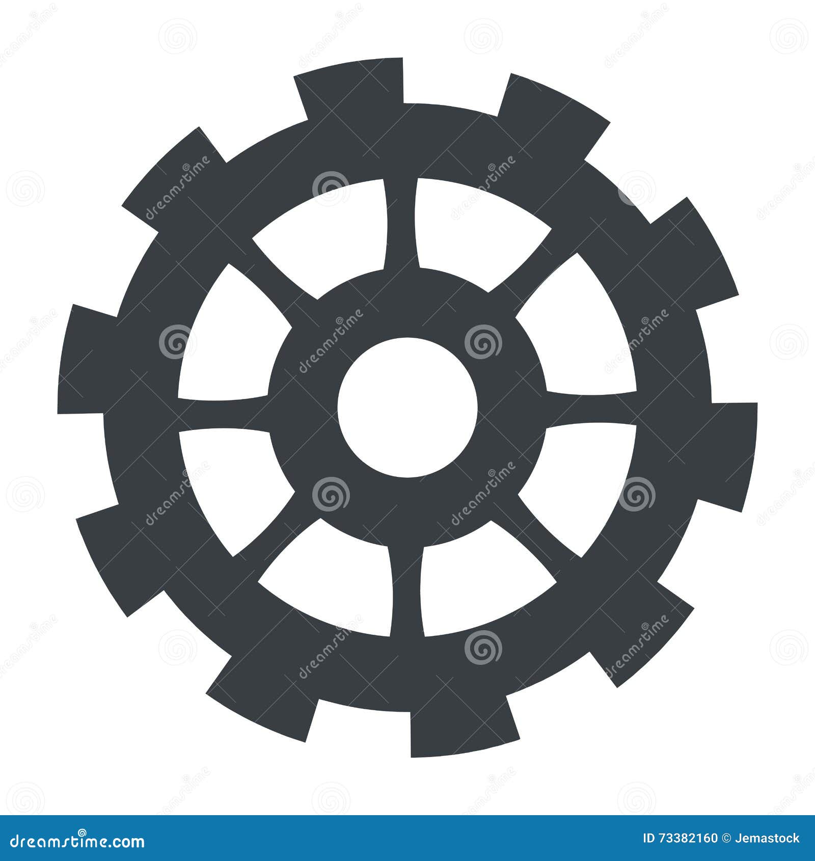 Single gear icon stock illustration. Illustration of element - 73382160