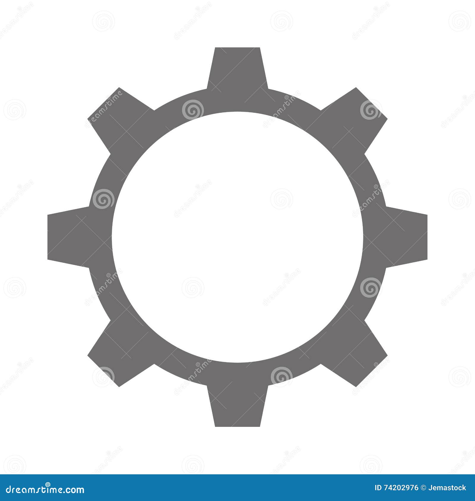 Single gear icon stock illustration. Illustration of power - 74202976