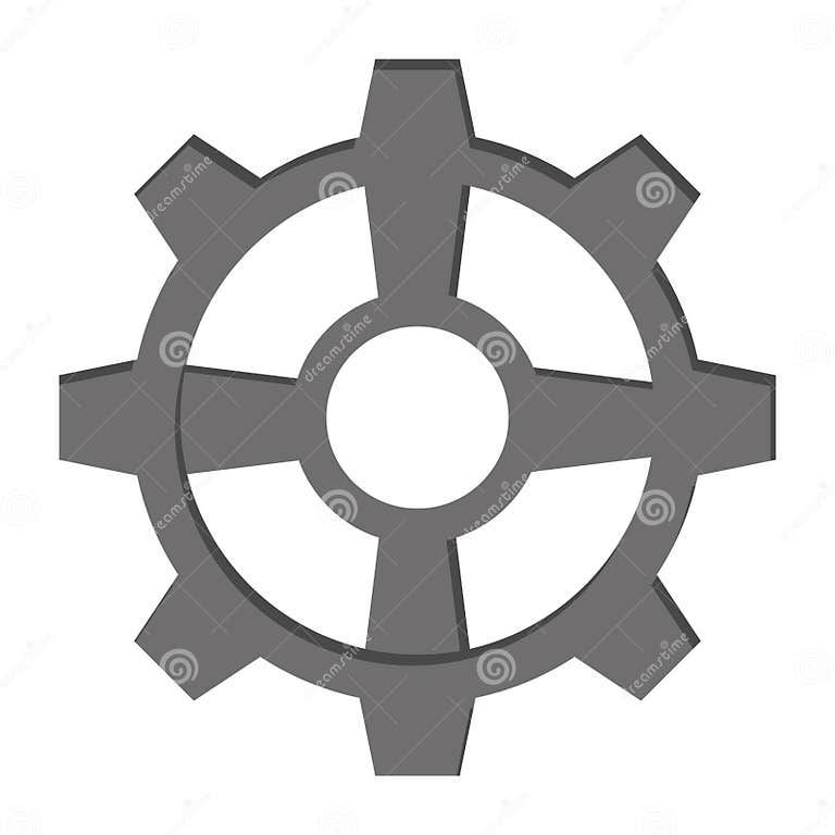 Single gear icon stock illustration. Illustration of engineering - 74203918