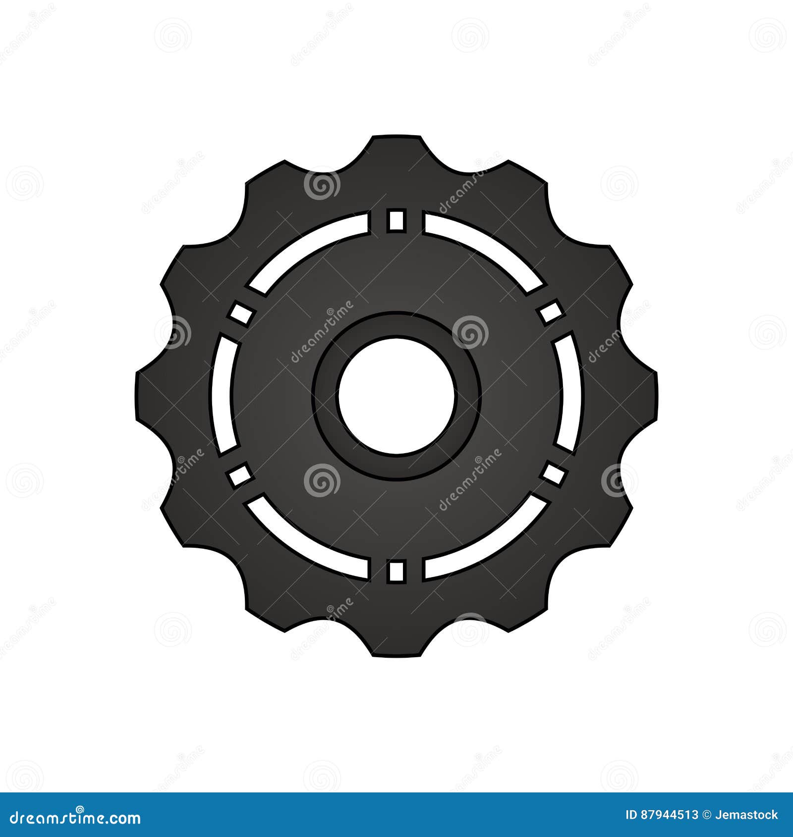 Single gear icon image stock illustration. Illustration of power - 87944513