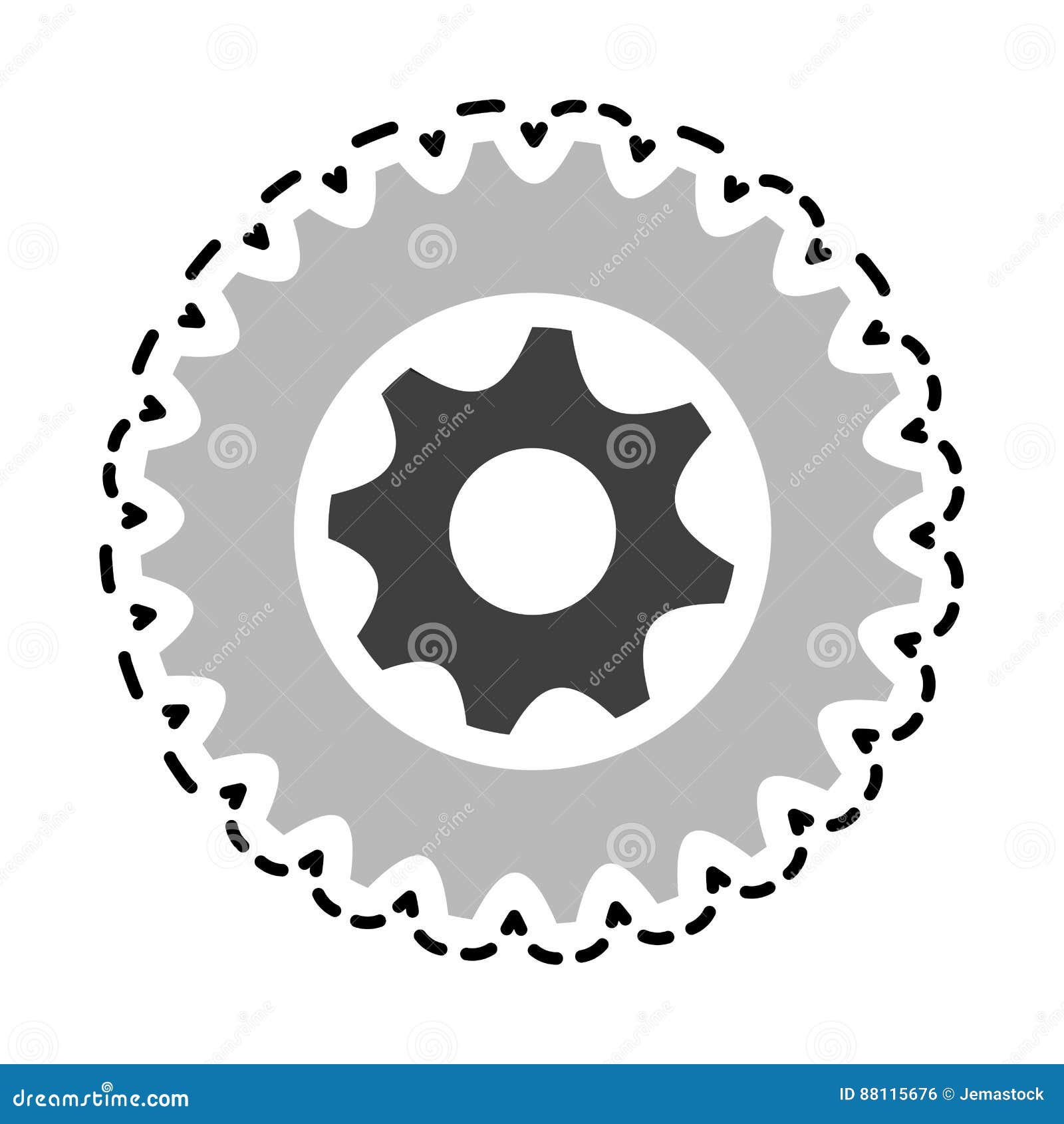 Single gear icon image stock illustration. Illustration of sign - 88115676