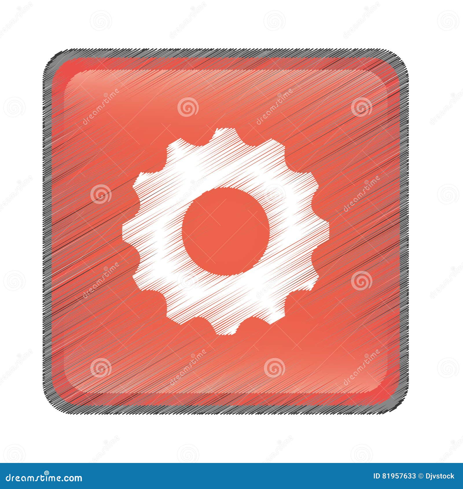 Single gear icon image stock vector. Illustration of icon - 81957633