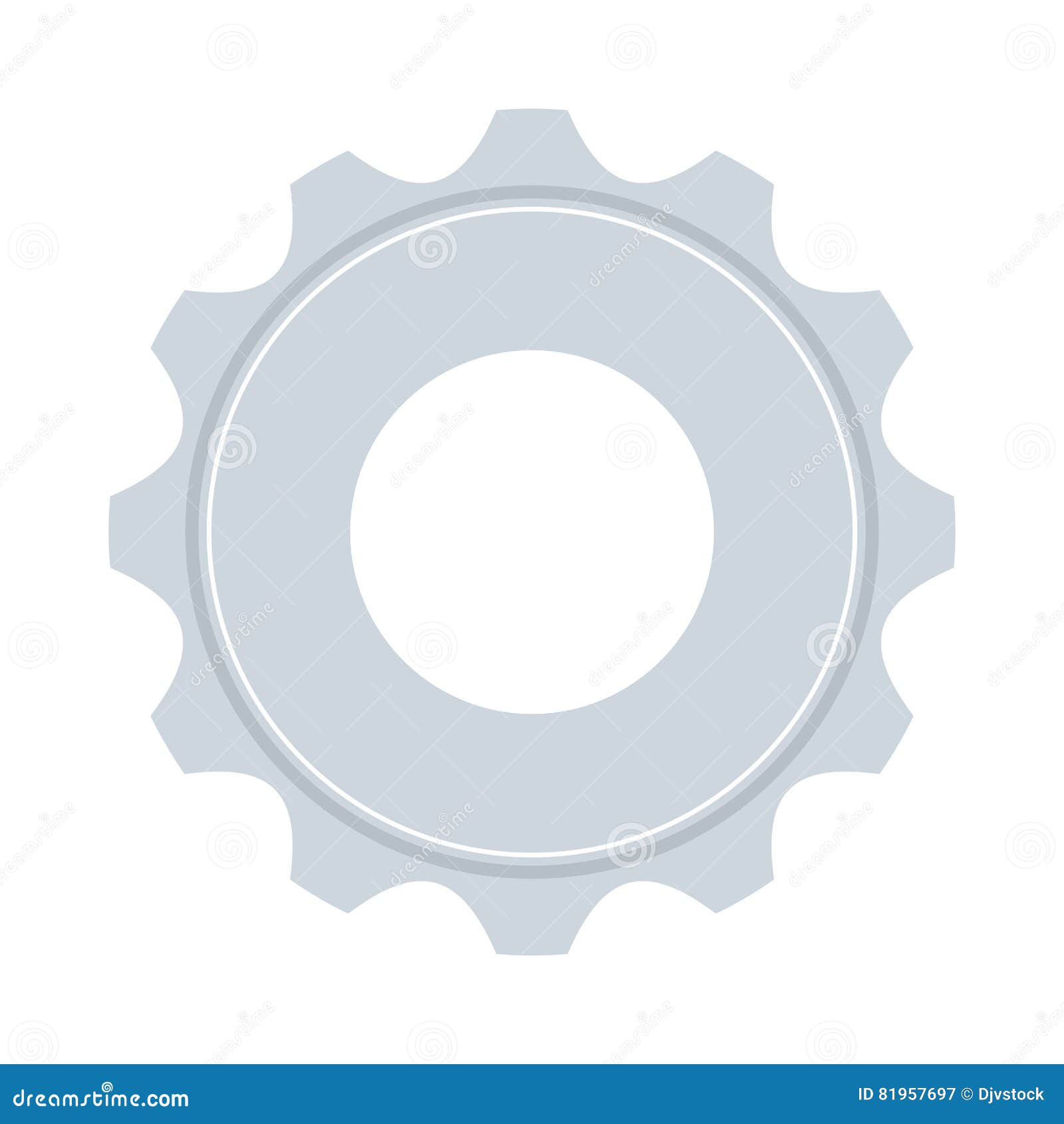 Single gear icon image stock vector. Illustration of machinery - 81957697