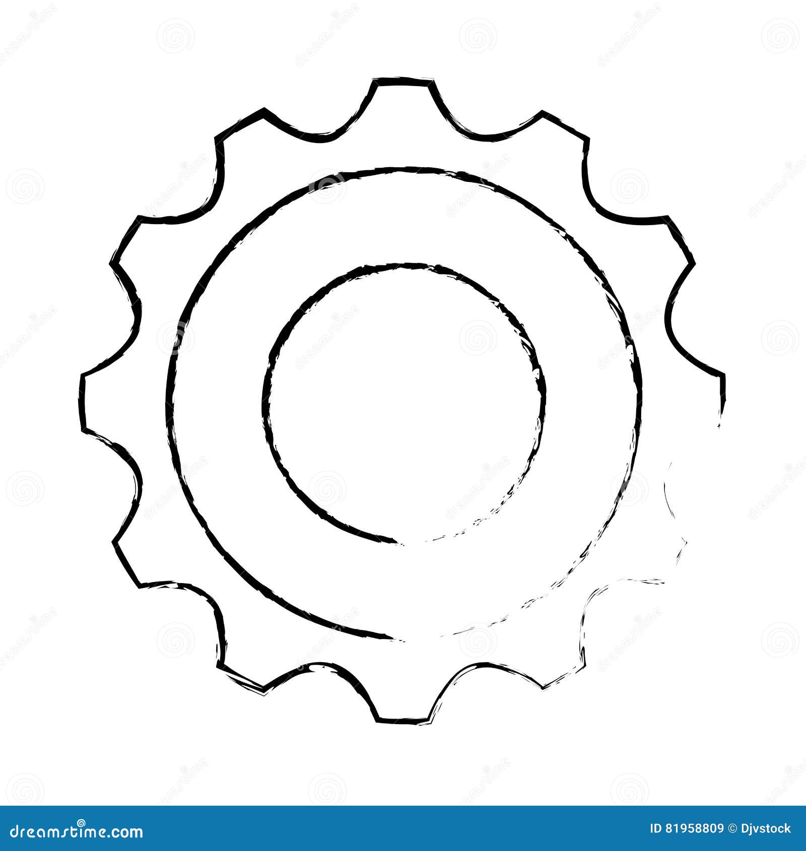 Single gear icon image stock vector. Illustration of clock - 81958809