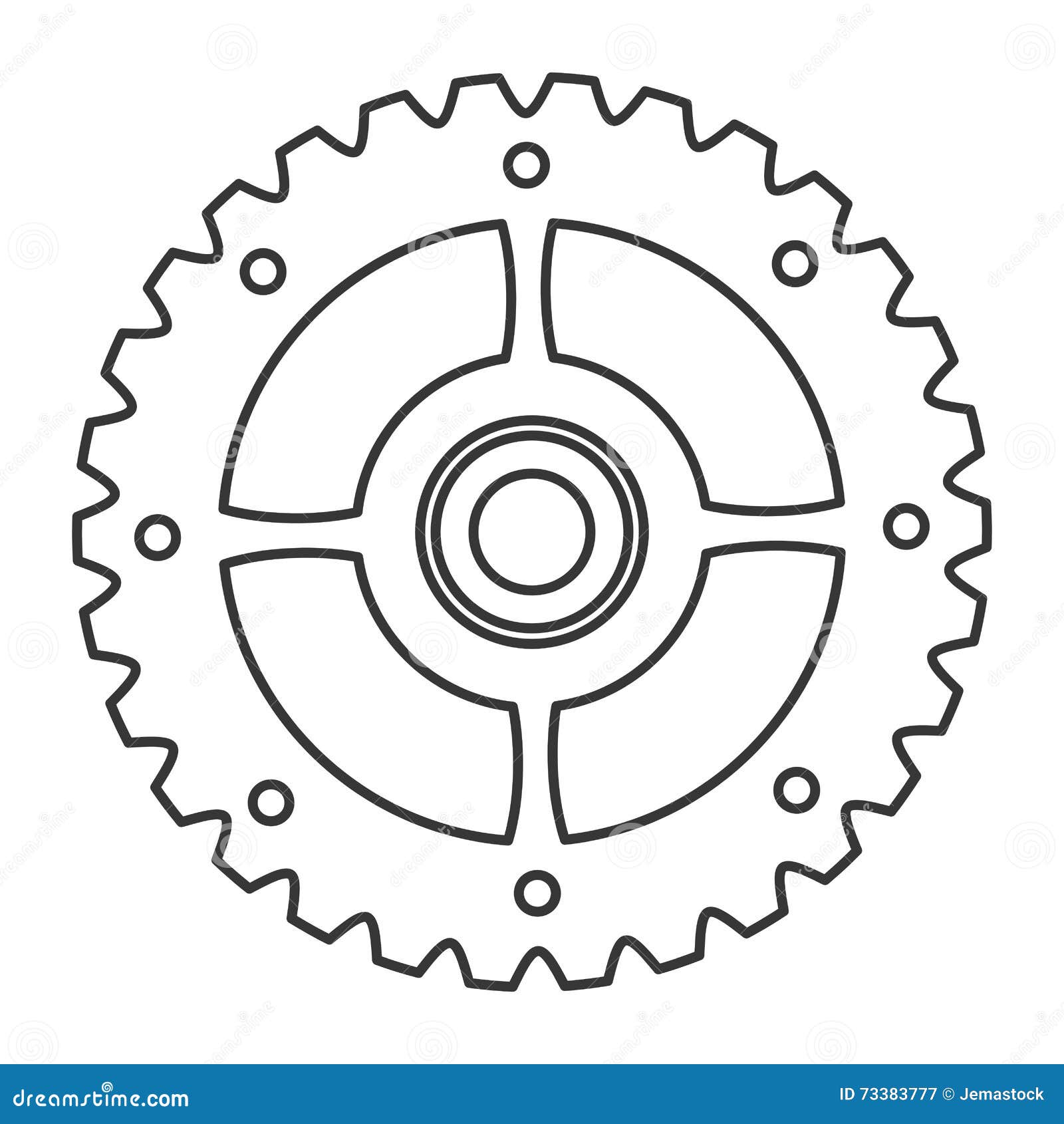 Single gear icon stock illustration. Illustration of gears - 73383777