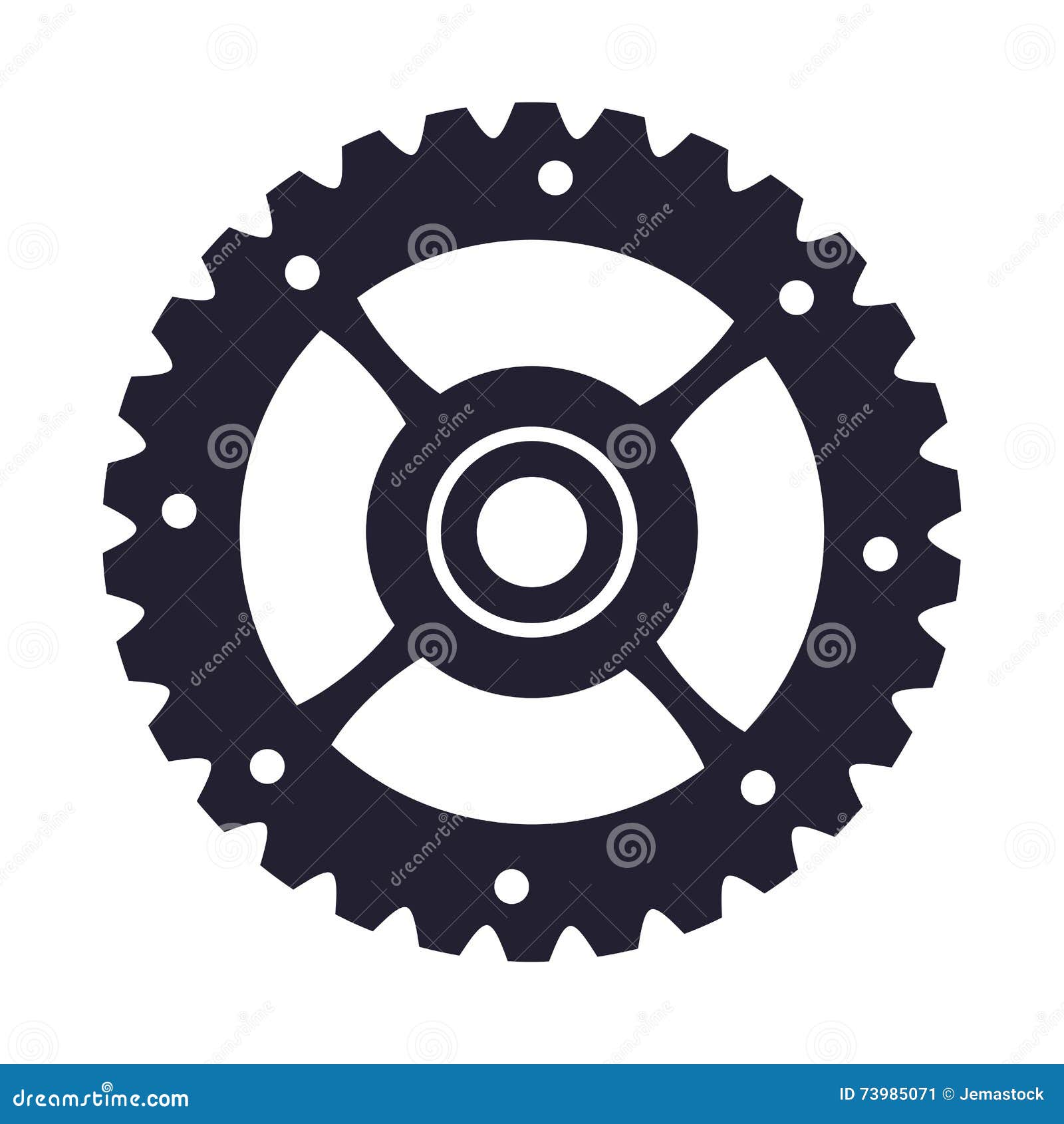 Single gear icon stock illustration. Illustration of element - 73985071