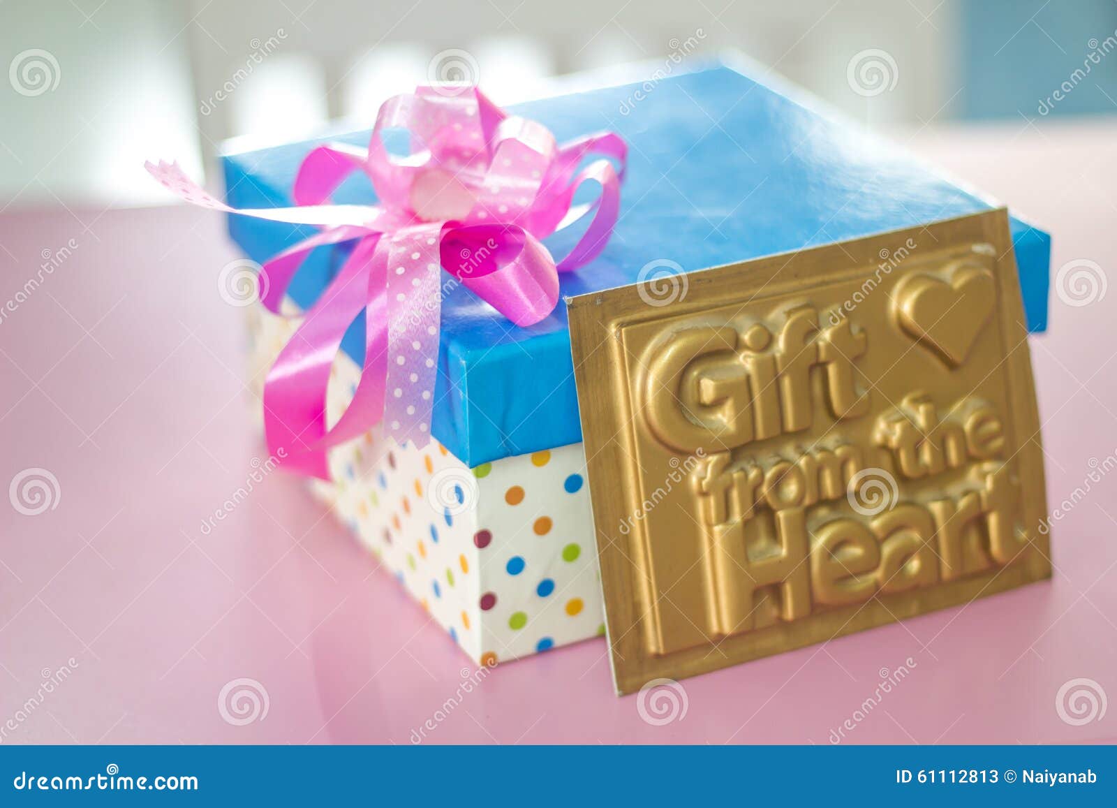 Single gift box stock image. Image of pink, square, celebration - 61112813
