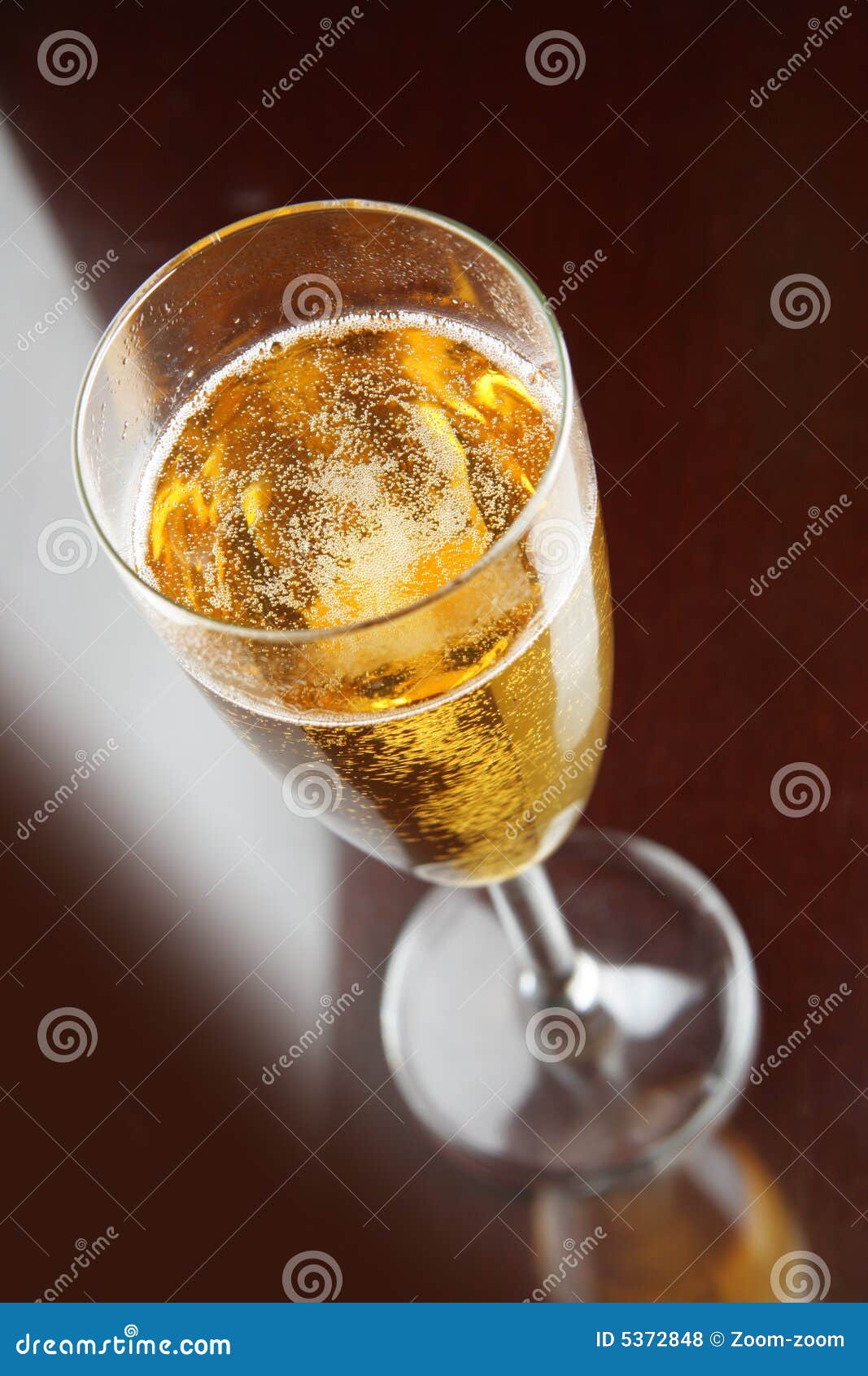 Single glass of champagne stock photo. Image of copyspace - 5372848