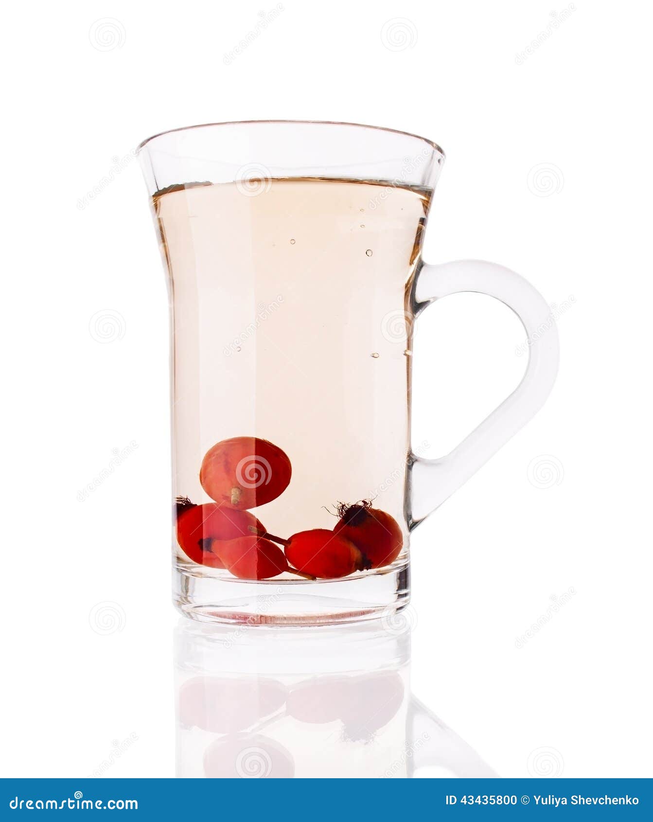 Single Glass Cup with Briar Tea Stock Photo - Image of treatment ...