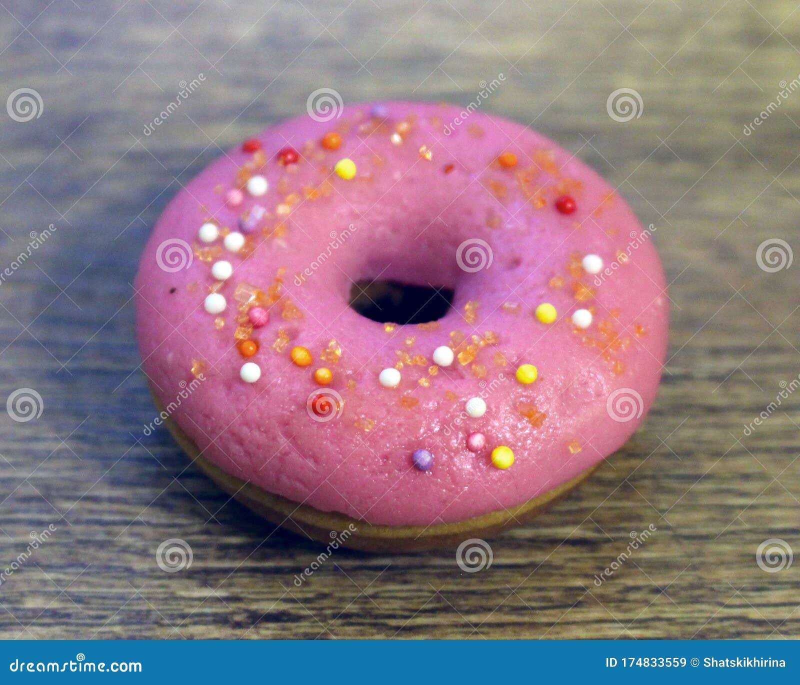 Single Glazed Donut On A Background Royalty-Free Stock Photo ...