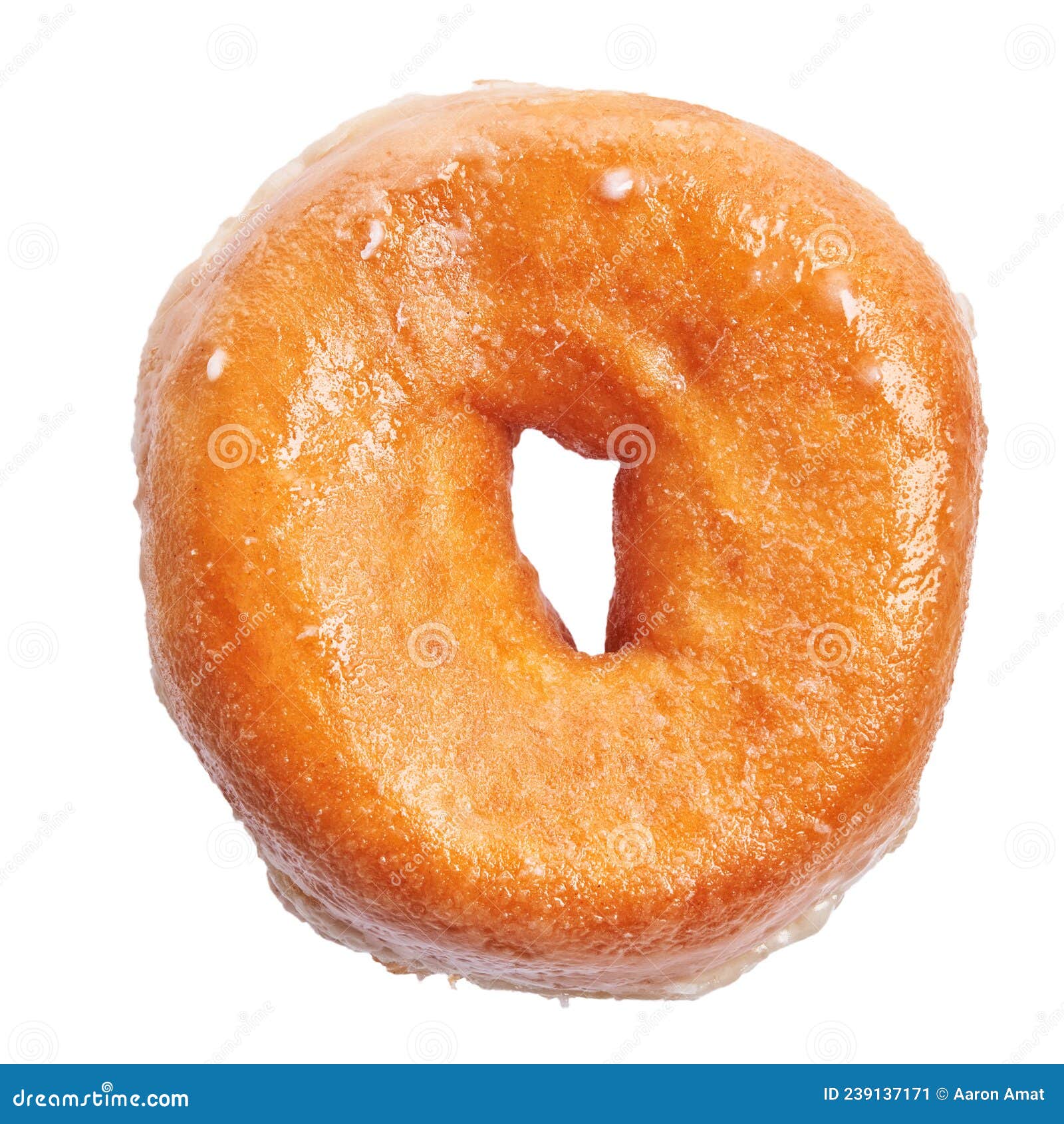 Single Glazed Donut On A Background Royalty-Free Stock Photo ...