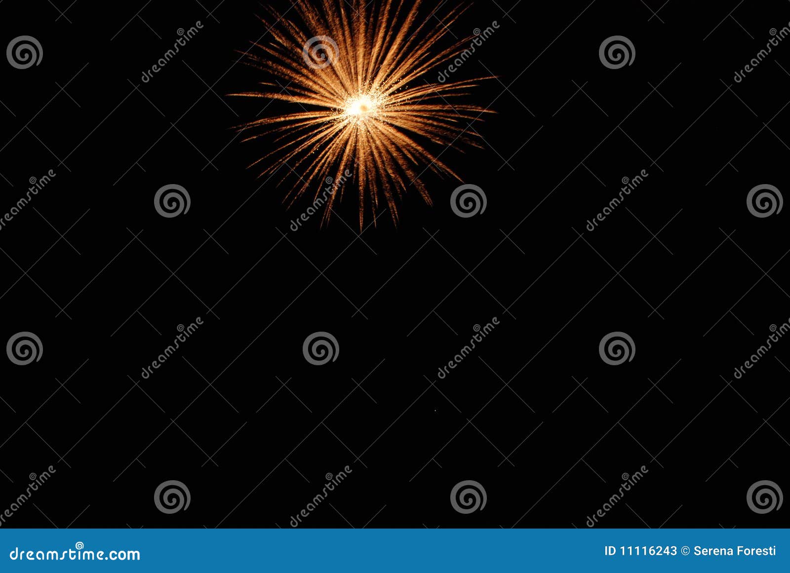 Single golden firework stock image. Image of firework - 11116243